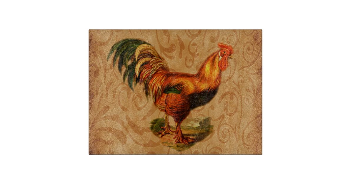 Country Rooster Cutting Board | Zazzle