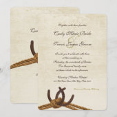 Country Rope and Horseshoes Wedding Invitation | Zazzle