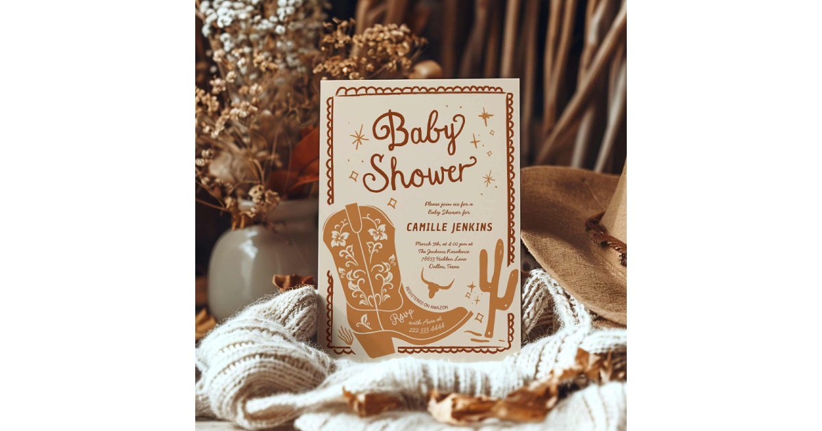 Country Rustic Boy Baby Shower Invitation | Zazzle