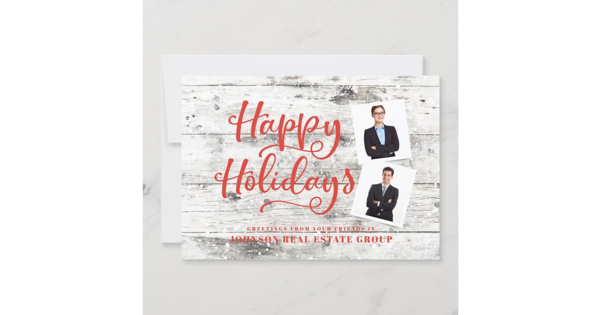 Country Rustic Happy Holidays | Holiday Greetings | Zazzle
