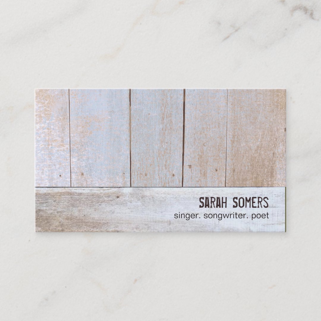 Country Rustic Reclaimed Wood Business Card | Zazzle