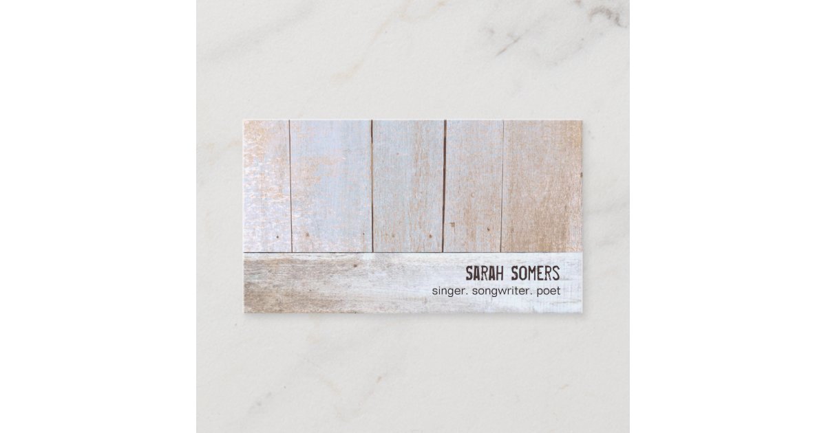 Country Rustic Reclaimed Wood Business Card | Zazzle