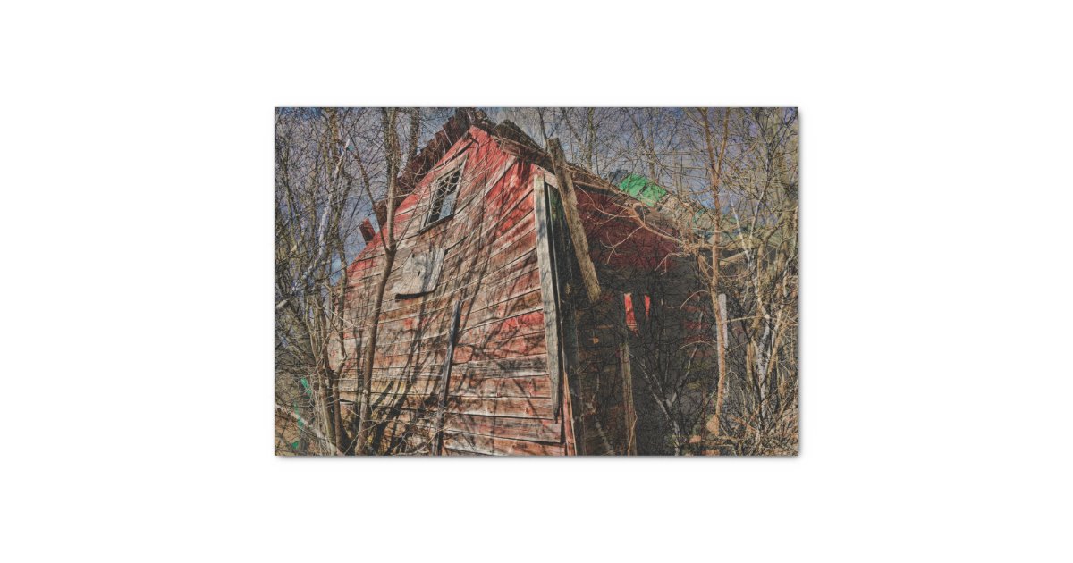 Country Rustic Red Barn Vintage Farmhouse Tissue Paper | Zazzle
