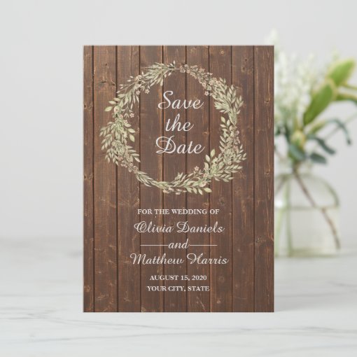 Country rustic. Wedding wood barn Save the Date Invitation | Zazzle