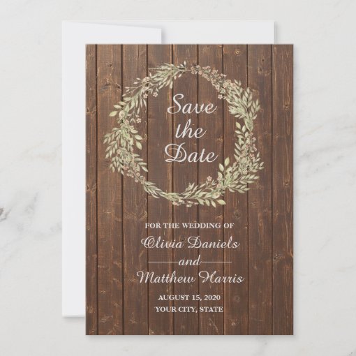 Country rustic. Wedding wood barn Save the Date Invitation | Zazzle