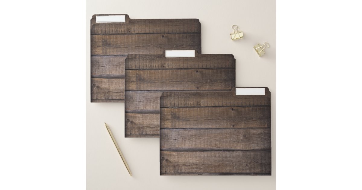 Country Rustic Wood Barn Personalised File Folder | Zazzle