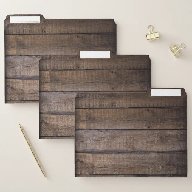 Country Rustic Wood Barn Personalised File Folder | Zazzle