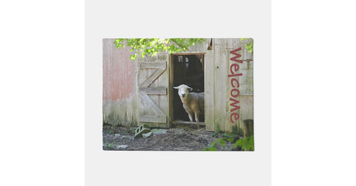 Country Sheep Doormat | Zazzle