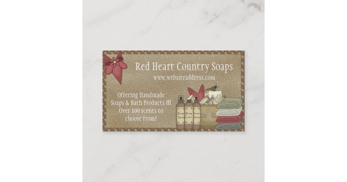 Country Soaps & Bath Products D2 Business Cards | Zazzle