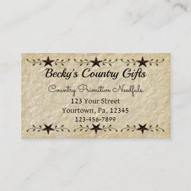 Country Stars Business Card | Zazzle