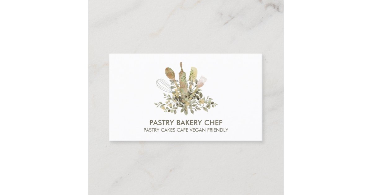 Country Style Bakery Chef Business Card | Zazzle