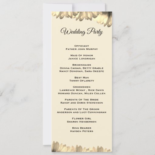 Country Style Wedding Ceremony Card | Zazzle
