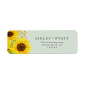 Country Sunflower | Mint Return Address Label | Zazzle