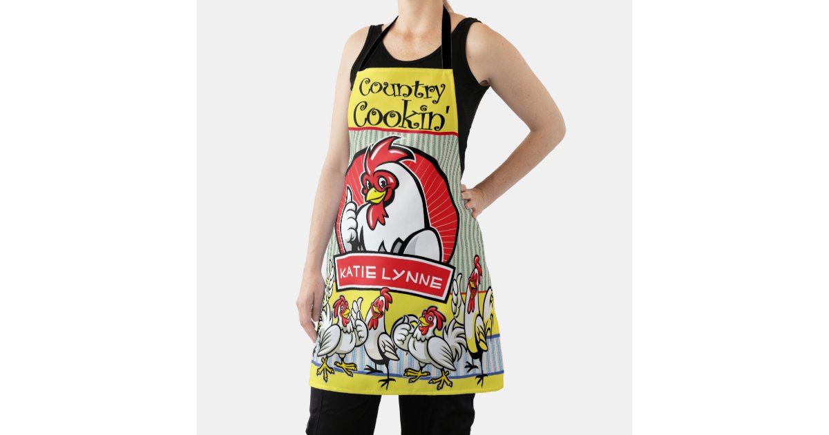 Country Sunshine Chicken Rooster Apron | Zazzle