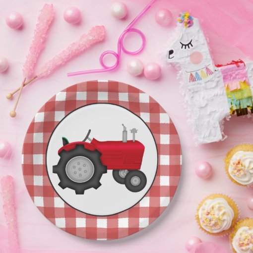 Country Tractor party paper plates | Zazzle