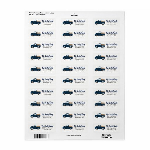 Country Truck Return Address Label | Zazzle