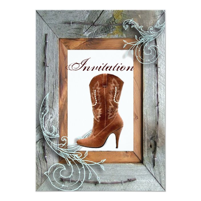 Country Wedding Bridal Shower Tea Party Invitation | Zazzle.com