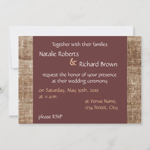 Country wedding invitation template | Zazzle