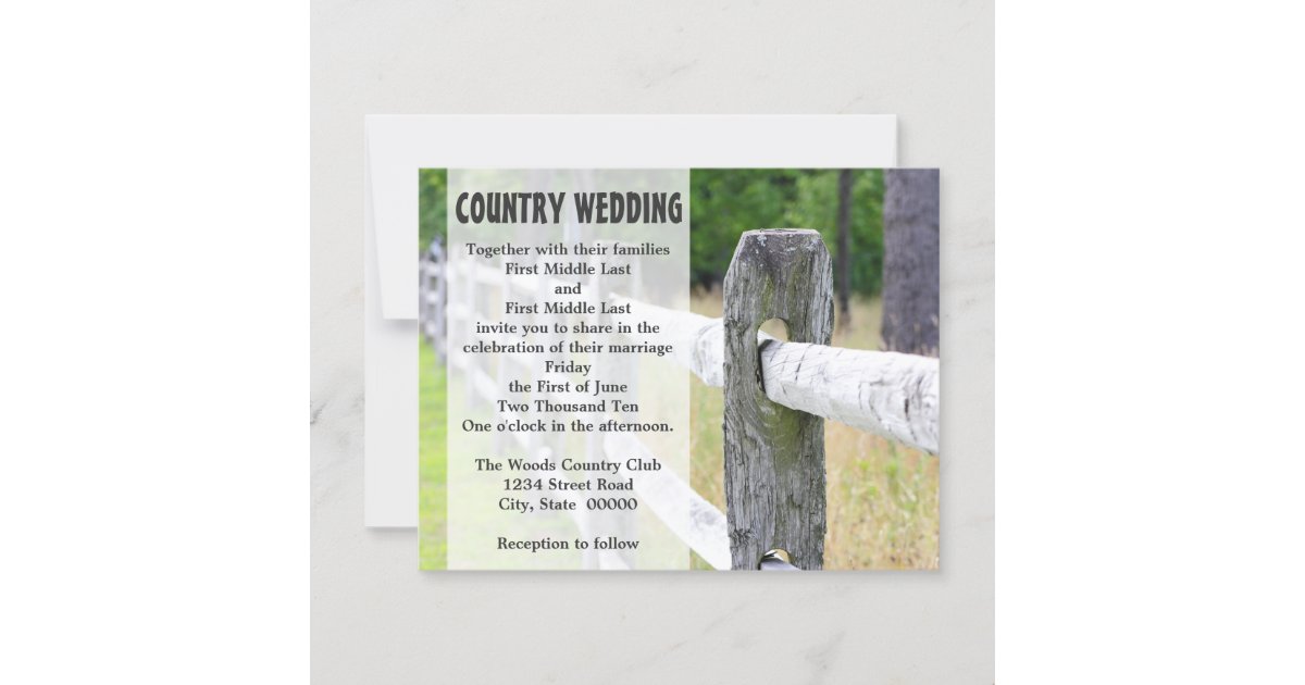 Country Wedding Invitations | Zazzle