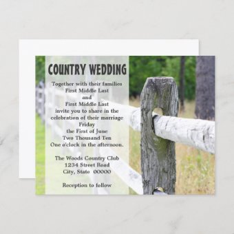 Country Wedding Invitations | Zazzle