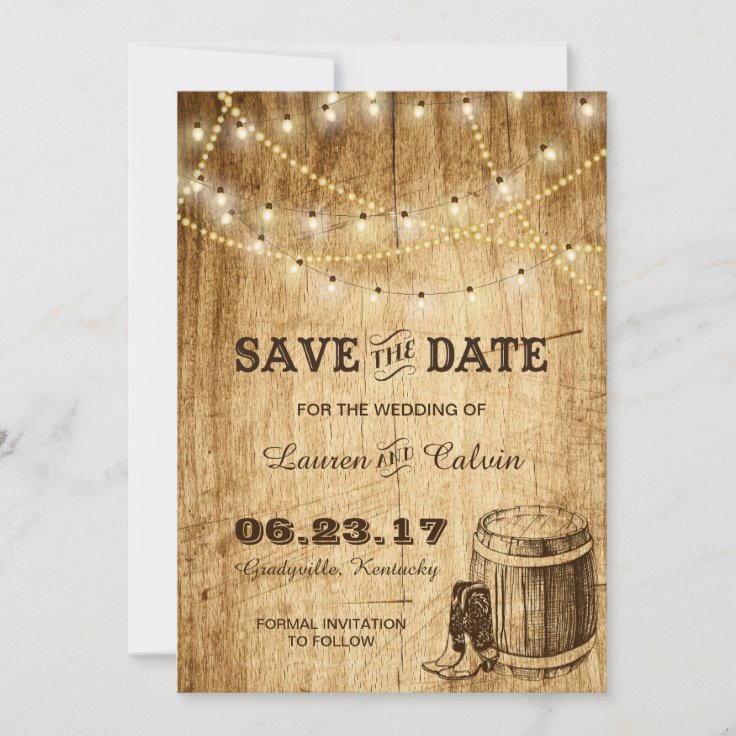 Country wedding Save the Date | Zazzle