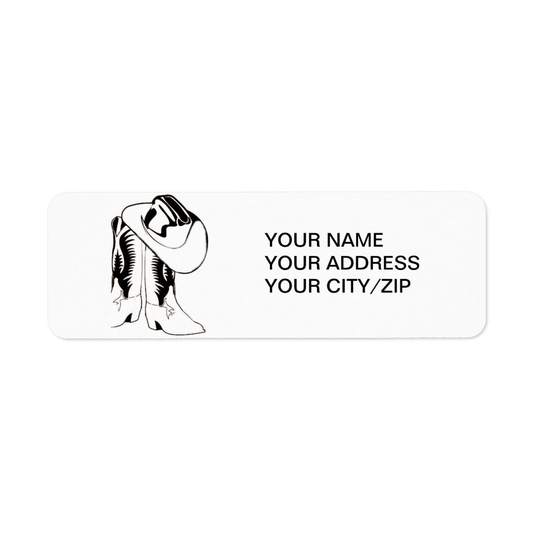 COUNTRY WESTERN ADDRESS LABELS | Zazzle