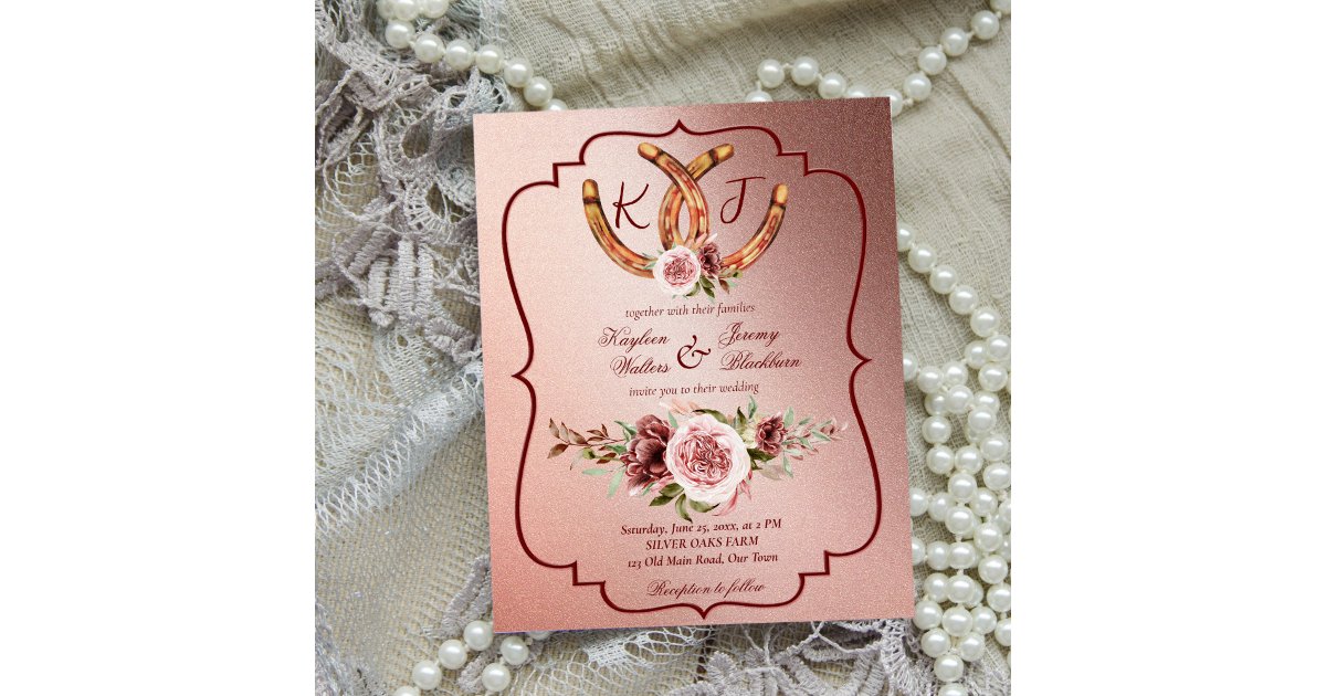 Country western boho rustic wedding budget invite | Zazzle