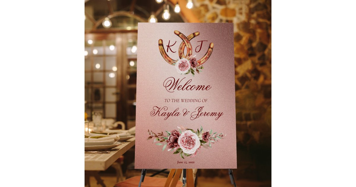 Country western boho rustic wedding welcome sign | Zazzle