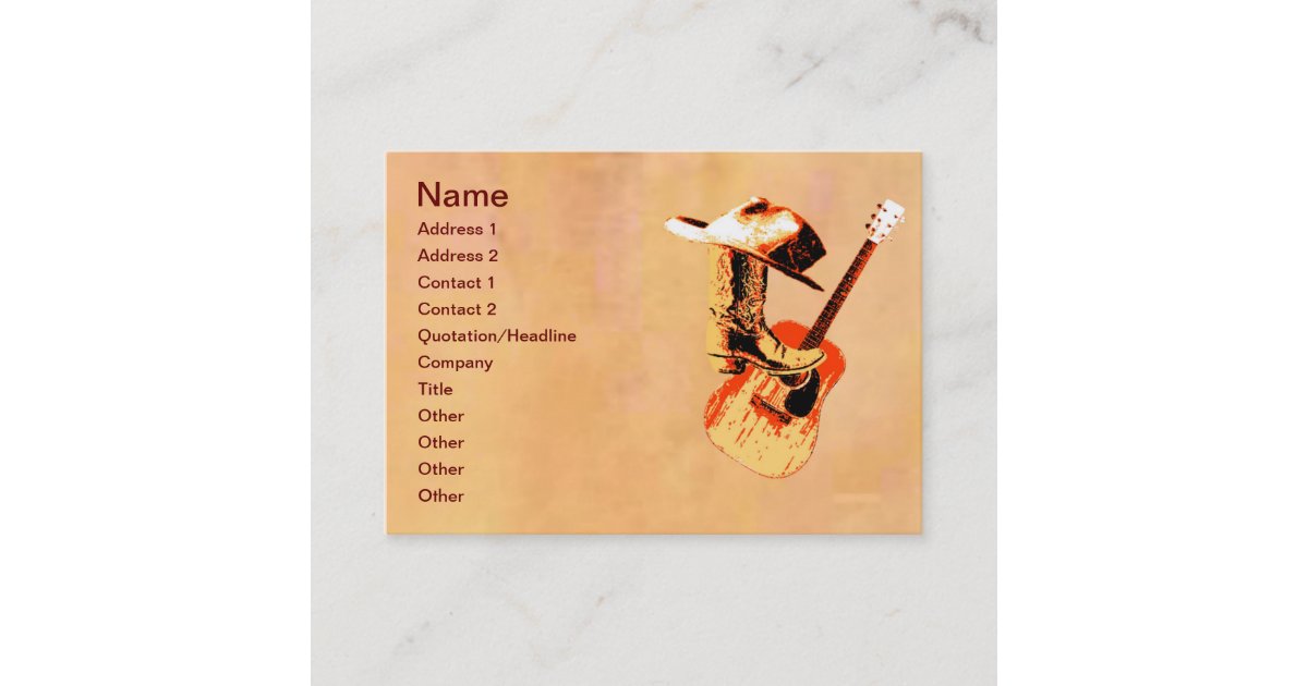 Country Western Business Card | Zazzle