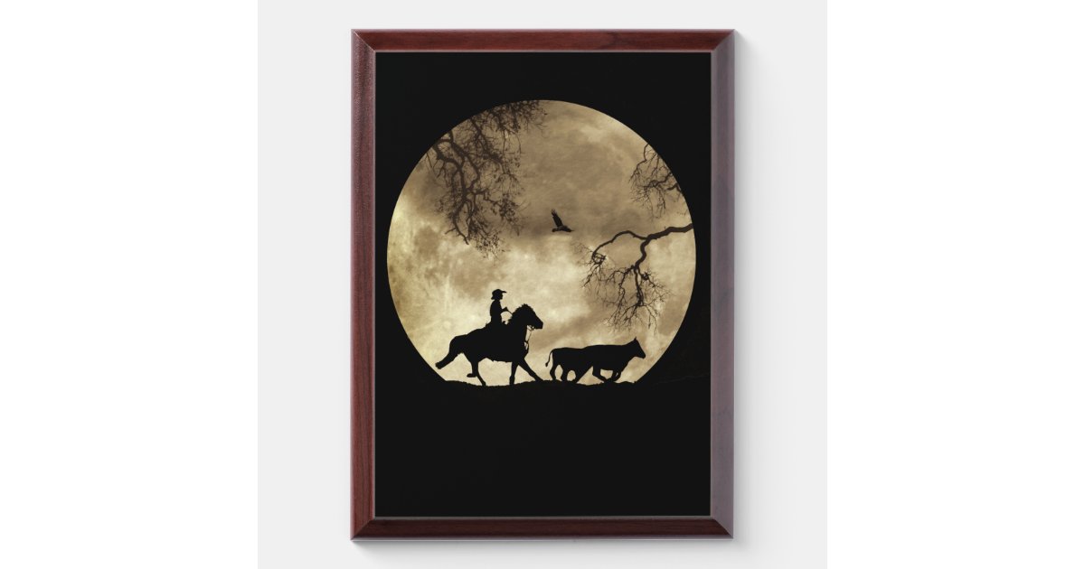Country Western Cowboy Award Plaque | Zazzle