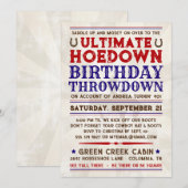 Country Western Cowboy Hoedown Party Invitation | Zazzle