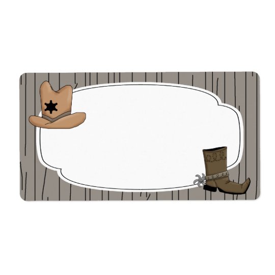 Country Western Cowboy Label | Zazzle.com