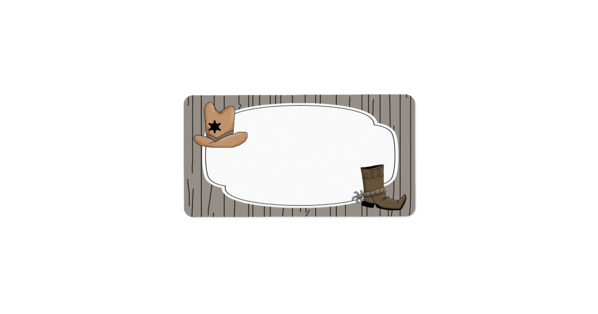 Country Western Cowboy Label | Zazzle
