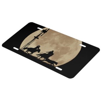 Country Western Cowboy License Plate | Zazzle