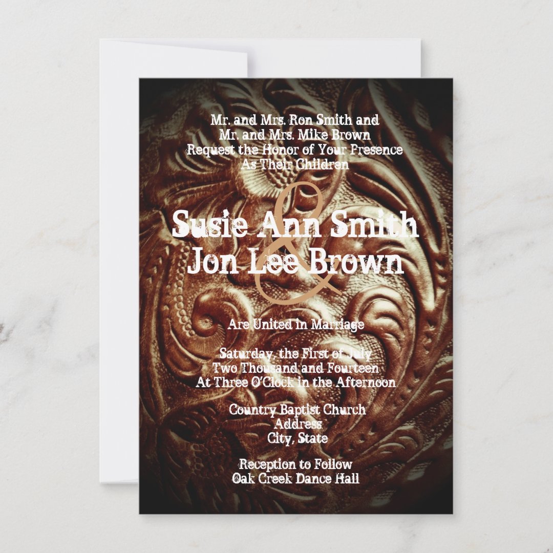 Country Western Cowboy Wedding Invitations | Zazzle