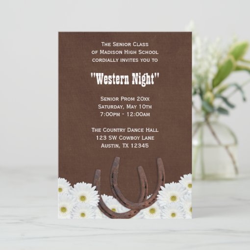 Country Western Formal Prom Party Invitation | Zazzle