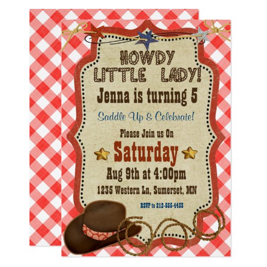 Country Western Girl Birthday Invitation | Zazzle.com