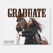 Country Western Graduate Photo Graduation Yard Sign | Zazzle