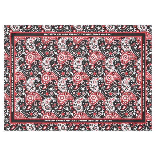Country Western Hoedown Wild West Paisley Pattern Tablecloth | Zazzle