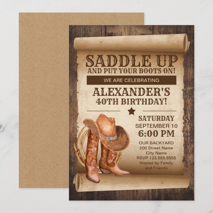 Country Western Party Invitation | Zazzle