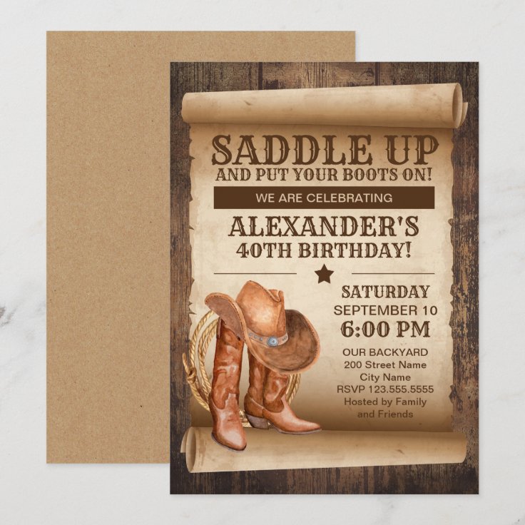 Country Western Party Invitation | Zazzle