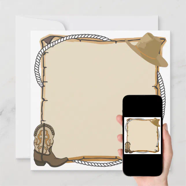 Country Western Party Invite (blank) | Zazzle