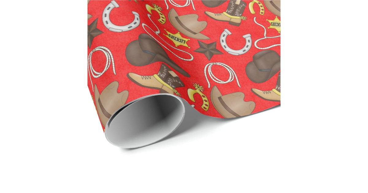 Country Western pattern wrapping paper | Zazzle.com