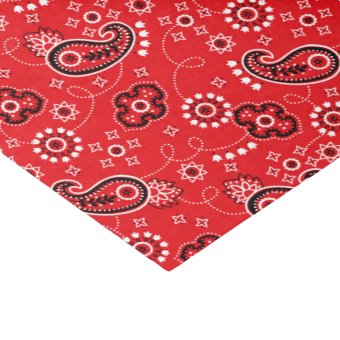 Country Western Red Paisley Wedding Tissue Paper | Zazzle