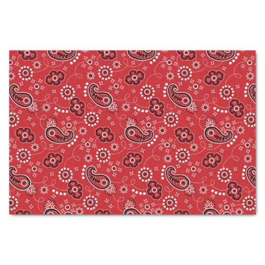 Country Western Red Paisley Wedding Tissue Paper | Zazzle.com