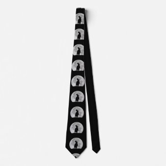 Country Western Roping Cowboy and Moon Neck Tie | Zazzle