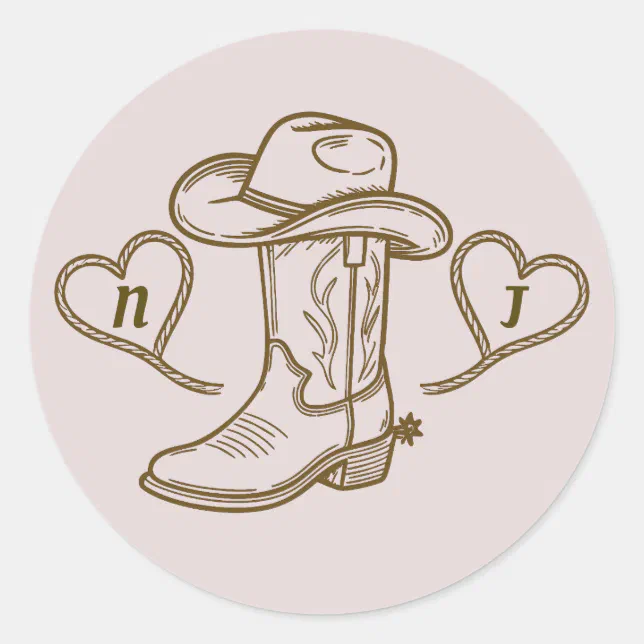 Country Western Vintage Last Rodeo Pink Classic Round Sticker | Zazzle