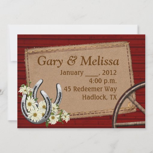 Country Western Wedding Invitation Template | Zazzle