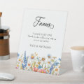 Country Wildflower Floral Wedding Favor Table Pedestal Sign | Zazzle