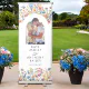 Country Wildflowers Arch Photo Wedding Welcome Retractable Banner | Zazzle